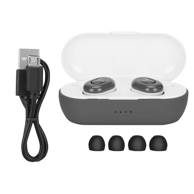 TWS-02 Double Ear Stereo Wireless Headset Earphone Headphone Compatible ...