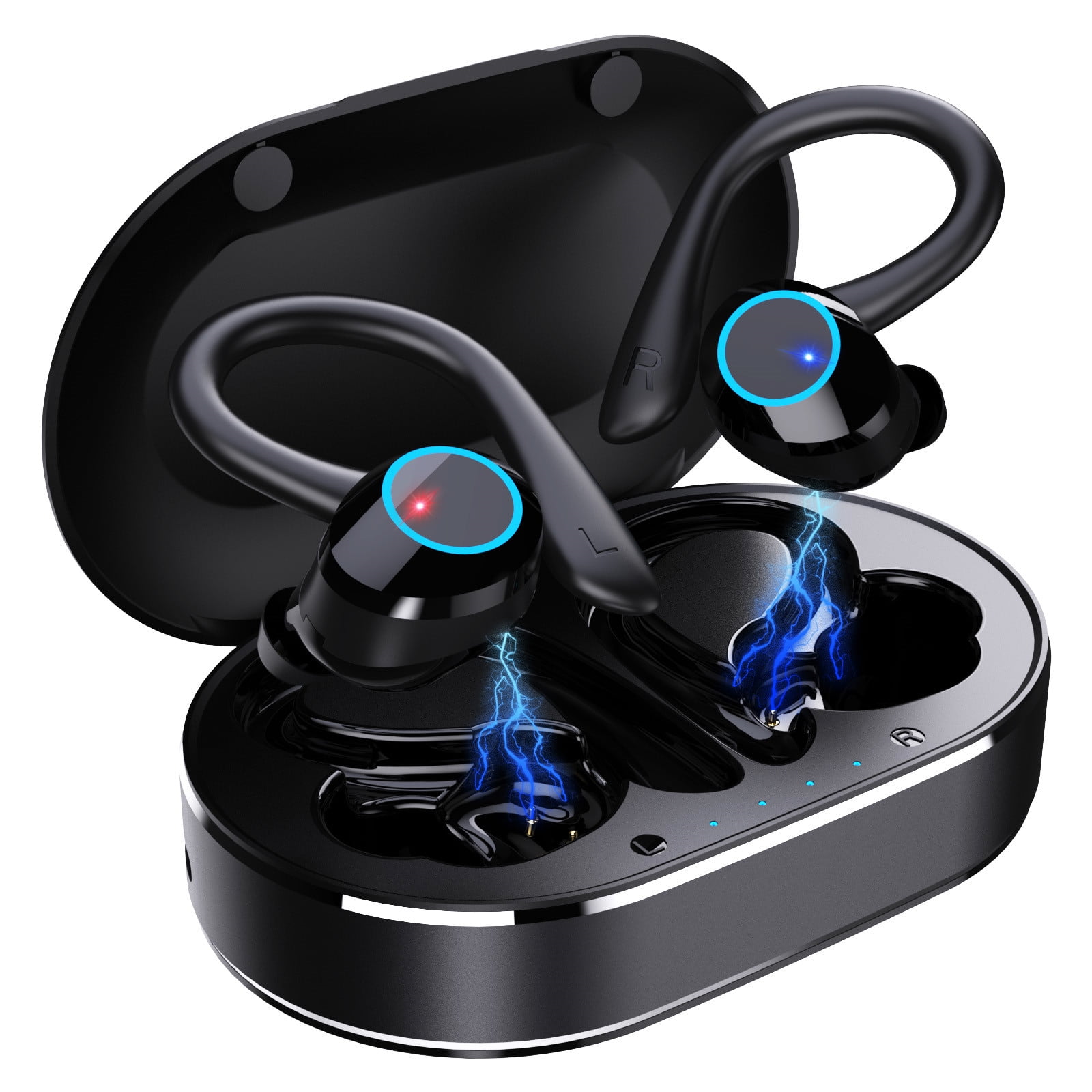 TWS Bluetooth 5.1 Earhook Earphone Sports LED Headsets Headphone ...