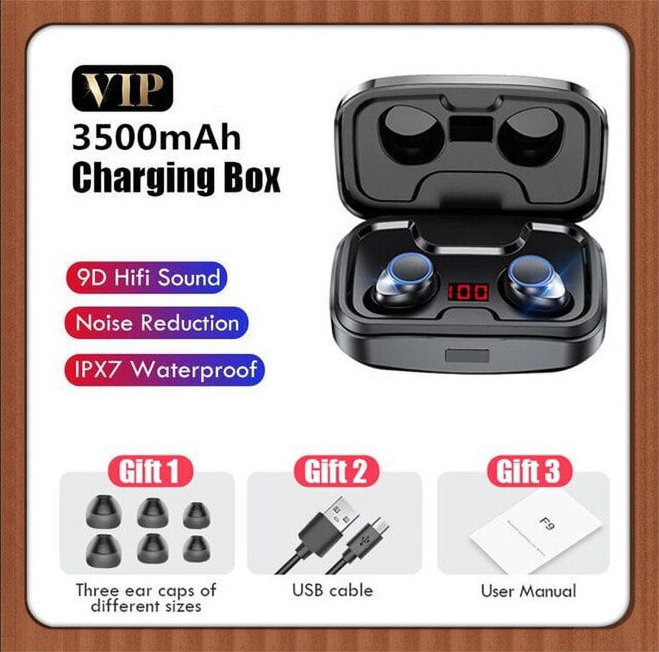 TWS Bluetooth compatible Earphones Stereo Wireless Headphone Sports Waterproof Earbuds 3500mAh ...