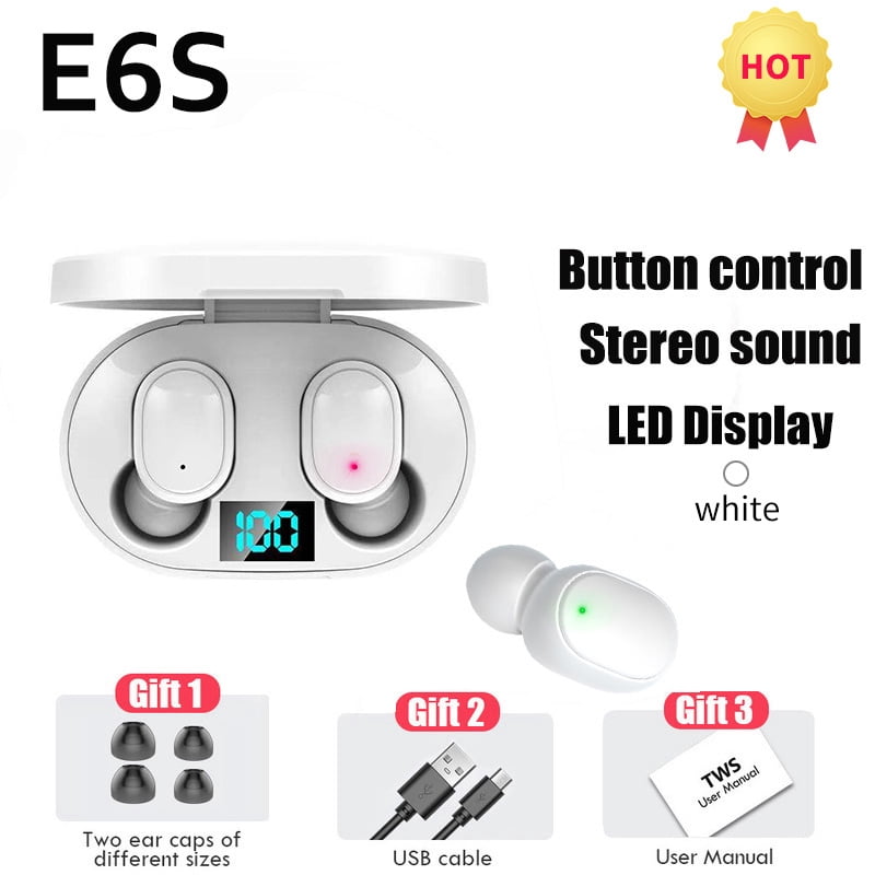 TWS E6s Fone Bluetooth earphones wireless headphones LED display Noise ...