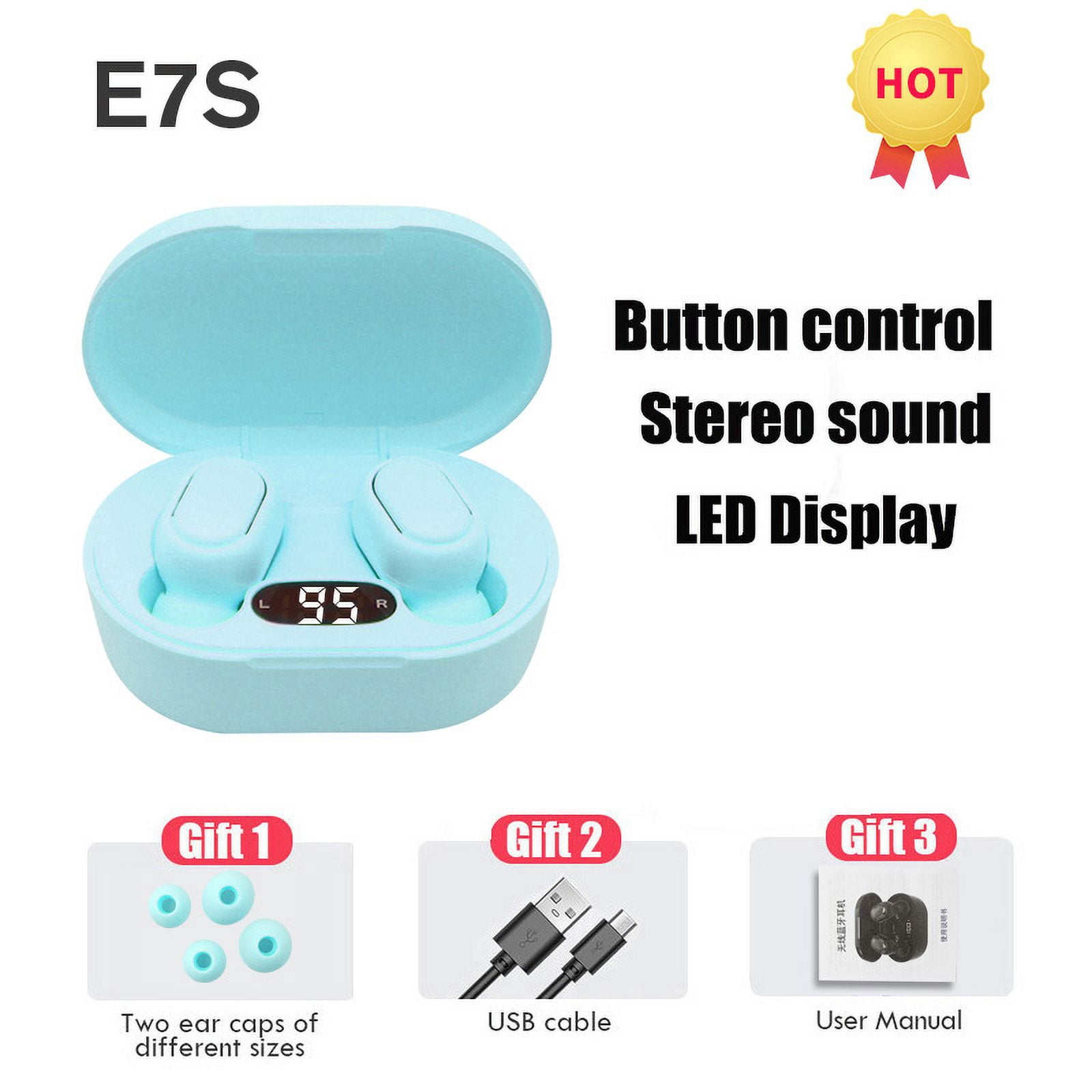 TWS E7S Fone Bluetooth Earphones Wireless Headphones for Xiaomi Noise ...