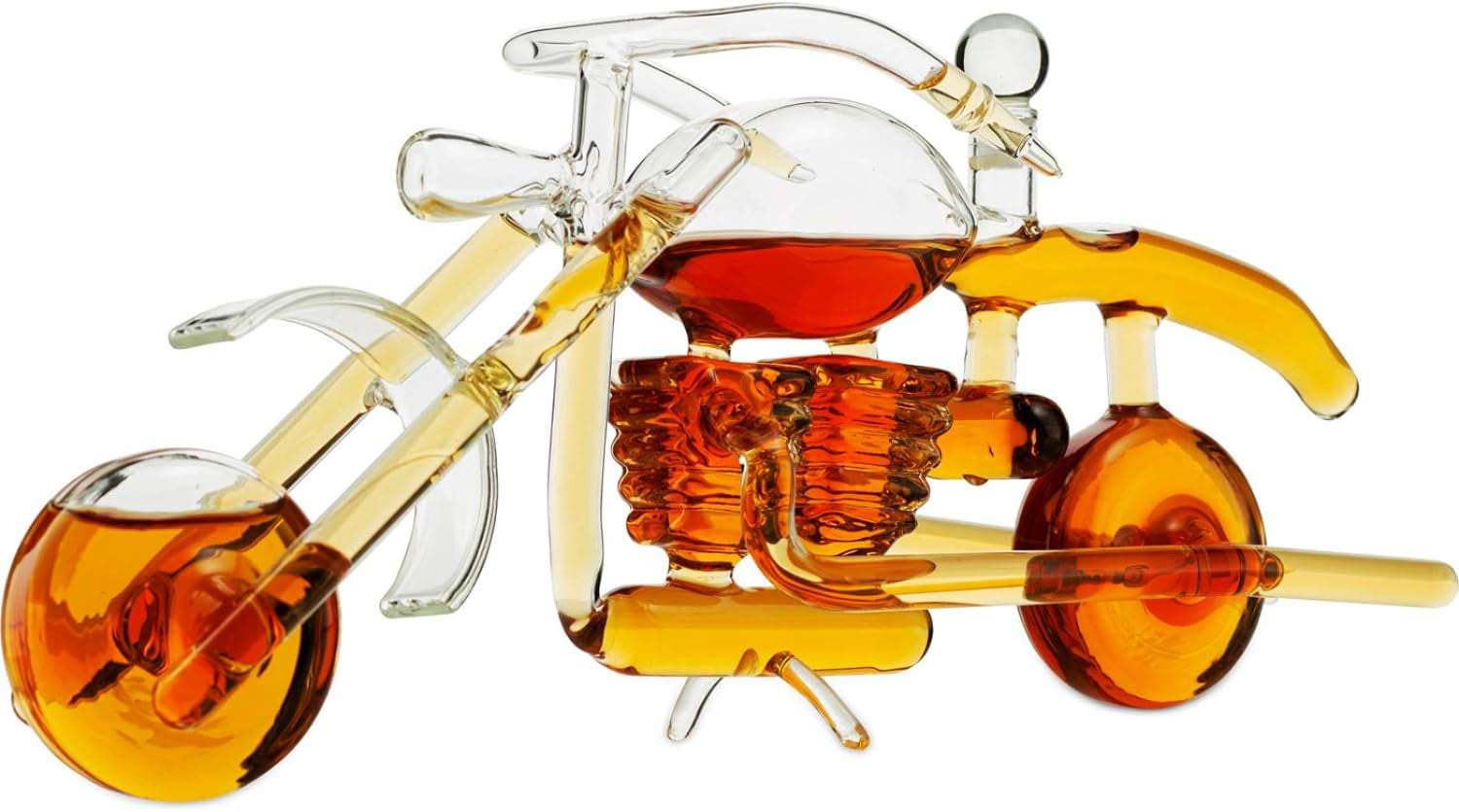 TWS Motorcycle Whiskey Decanter - 750ml, Handcrafted Borosilicate Glass ...