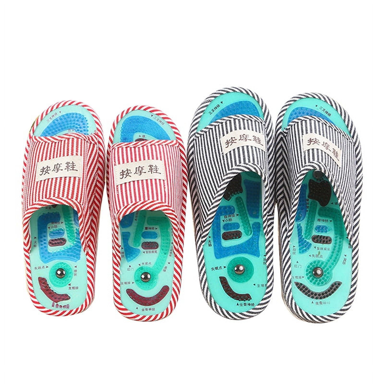 TWSOUL Foot Massage Slippers Health Shoe,Reflexology Magnetic ...