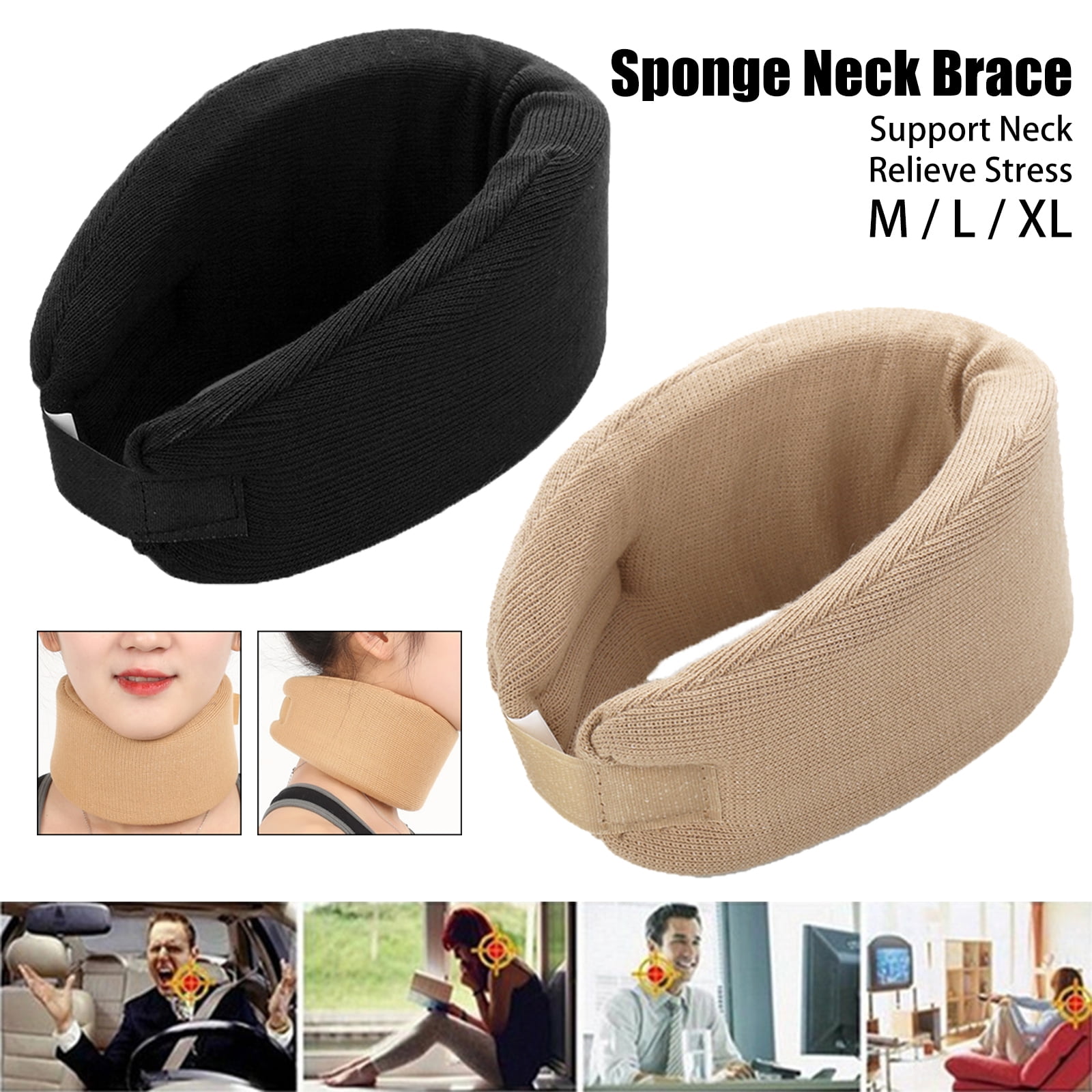 TWSOUL Neck Support Brace Strap Adjustable Cervical Collar Neck Pain ...