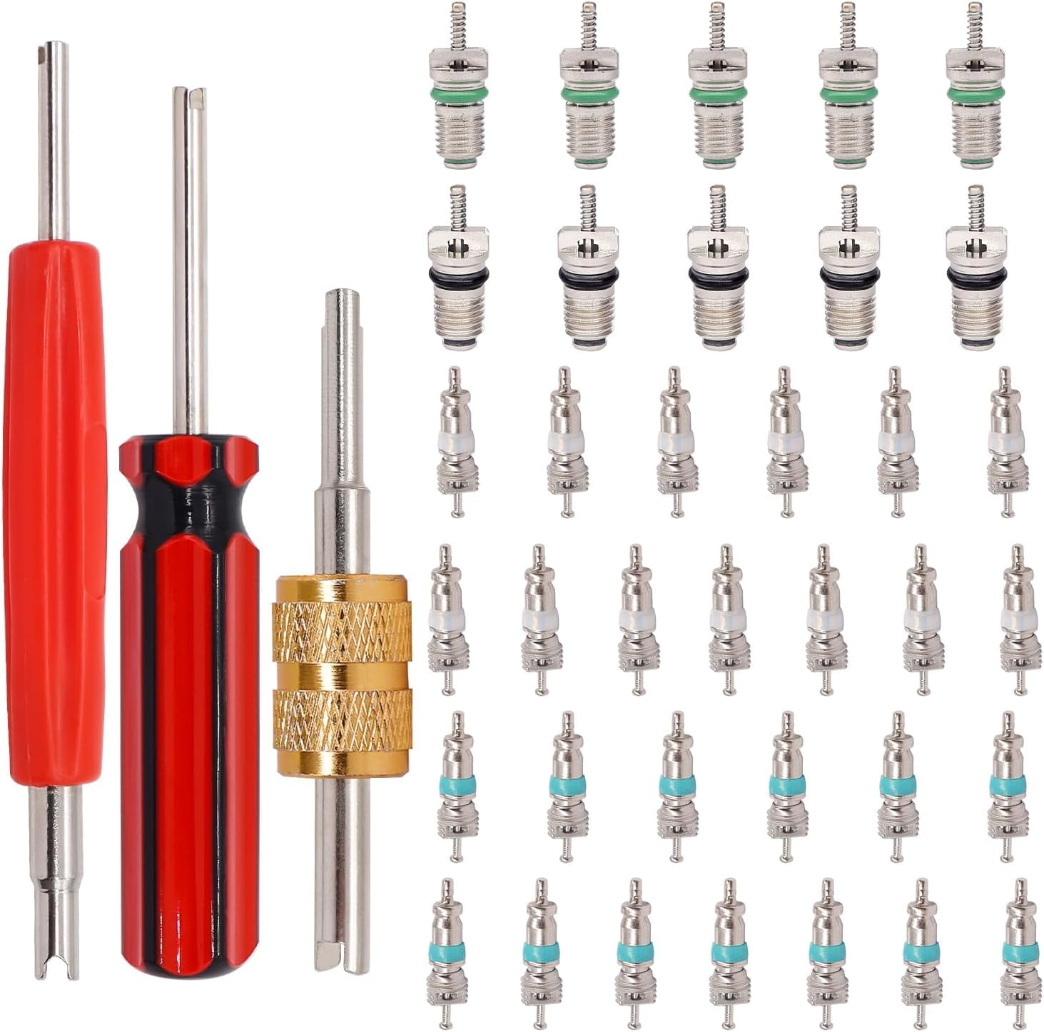 TWTADE 39PCS Air Conditioning Valve Core Kit - Car & Home AC R12 R134a ...