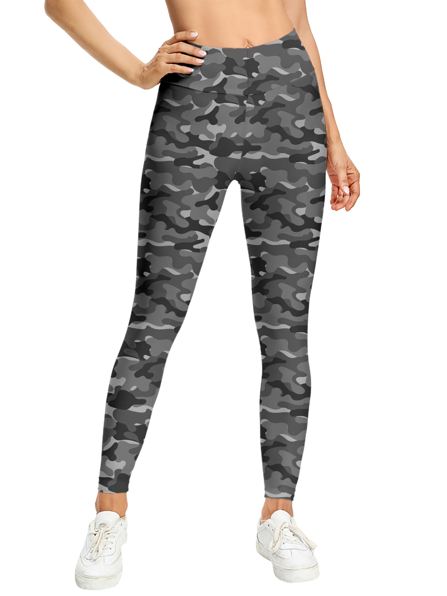 TWZH Women Camo 3D Print High Waisted Tummy Control Butt Lifting Yoga ...