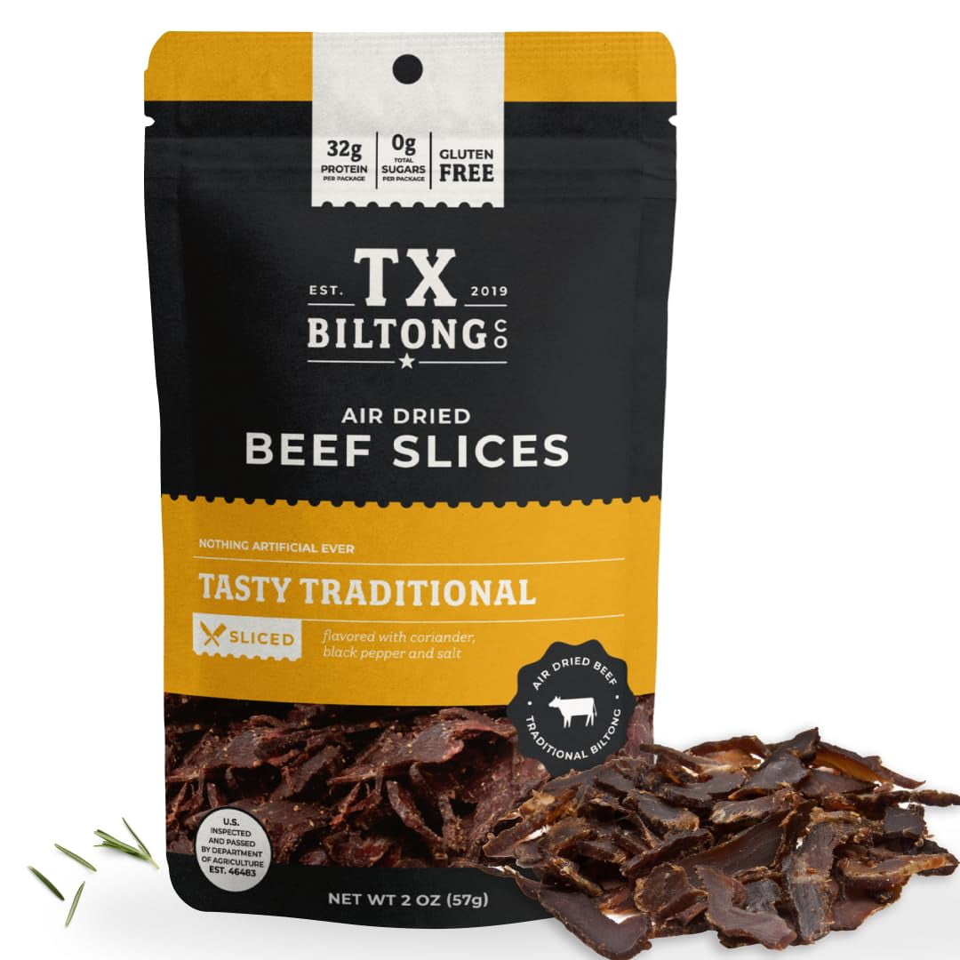 TX Biltong Slices 2 DMF15 oz - Protein-Packed Biltong Keto and Paleo ...