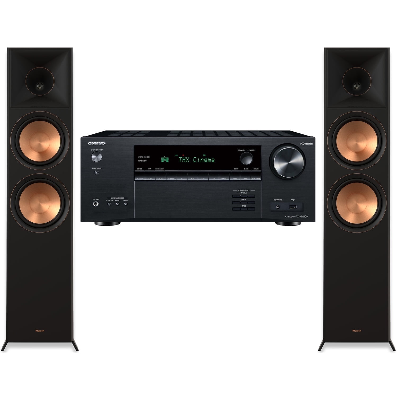 TX-NR6100 7.2-Channel AV Receiver Bundle with 2x Klipsch Reference ...