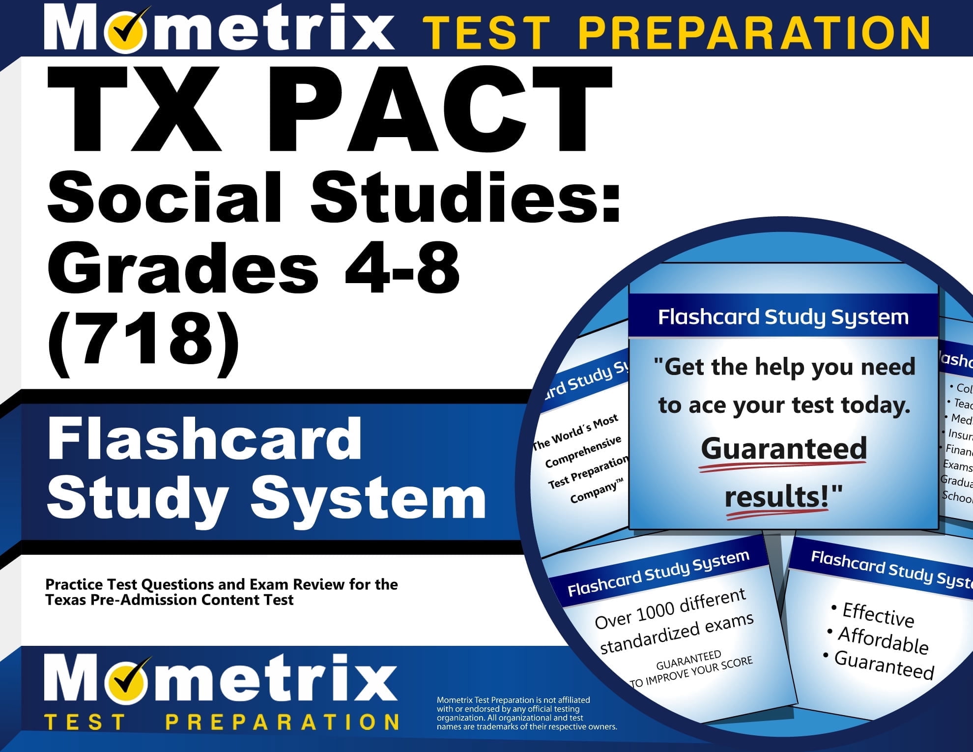 TX Pact Social Studies: Grades 4-8 (718) Flashcard Study System ...