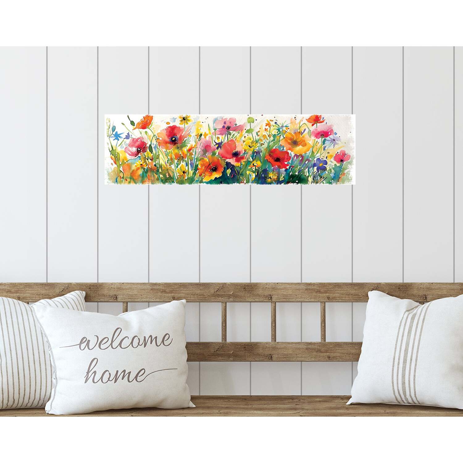 TX USA 32in Spring Watercolor Style Wildflower Wall Sign Perfect for ...