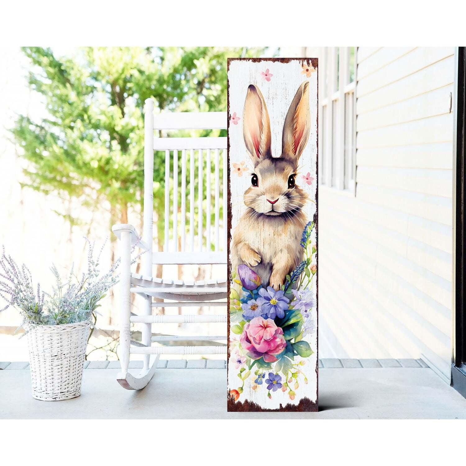 TX USA 36in Rustic Modern Farmhouse Easter Sign for Front Porch Sign ...