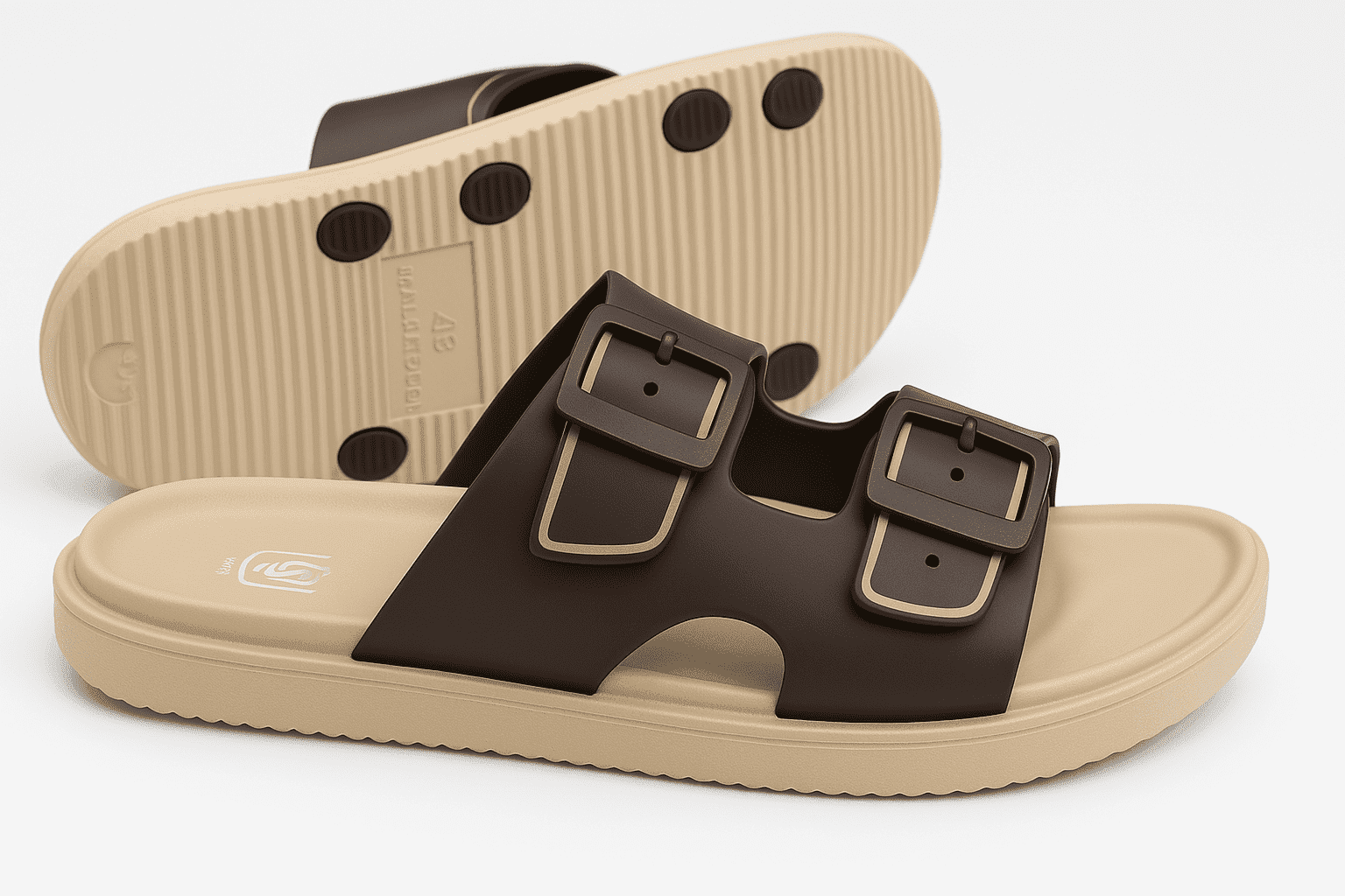 TX103 Men’s Footbed Slippers Arch Support House Slides | Cushioned EVA ...