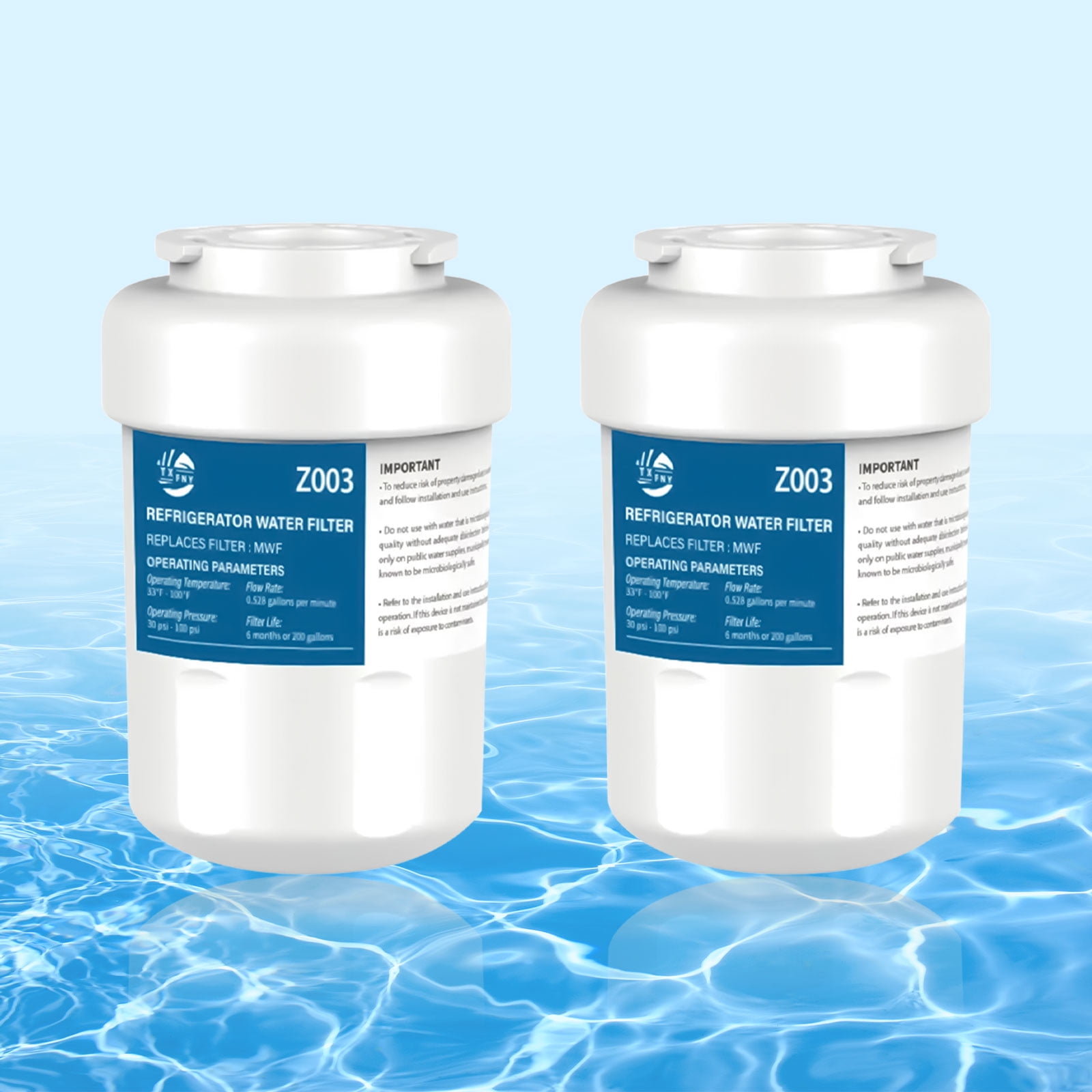 TXFNY Refrigerator Water Filters for MWF, SmartWater MWFP, MWFINT, MWFA ...