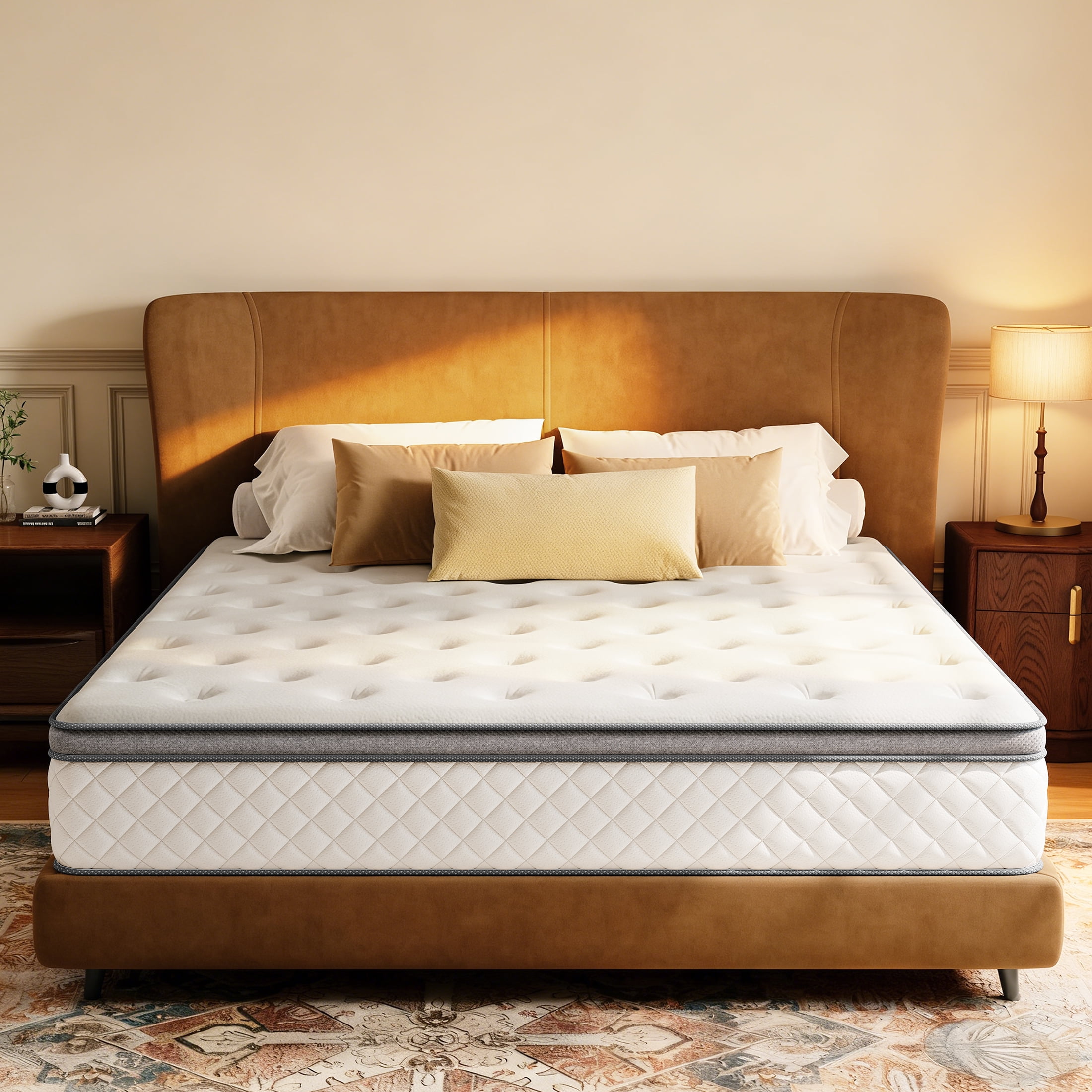 Babo Care 12 Inch Memory Foam and Innerspring Hybrid Mattress Full ...