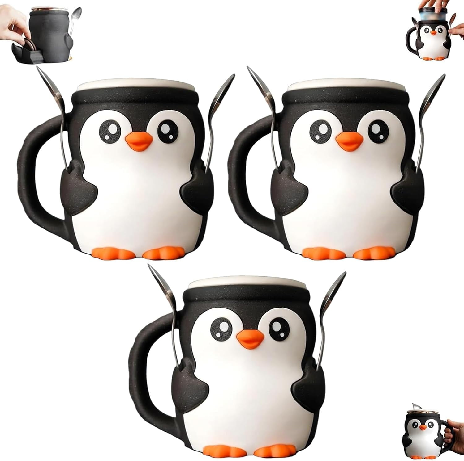 TXPNG Cute Penguin Ice Cream Pint Holder, 3D Printing The Penguin Pint ...