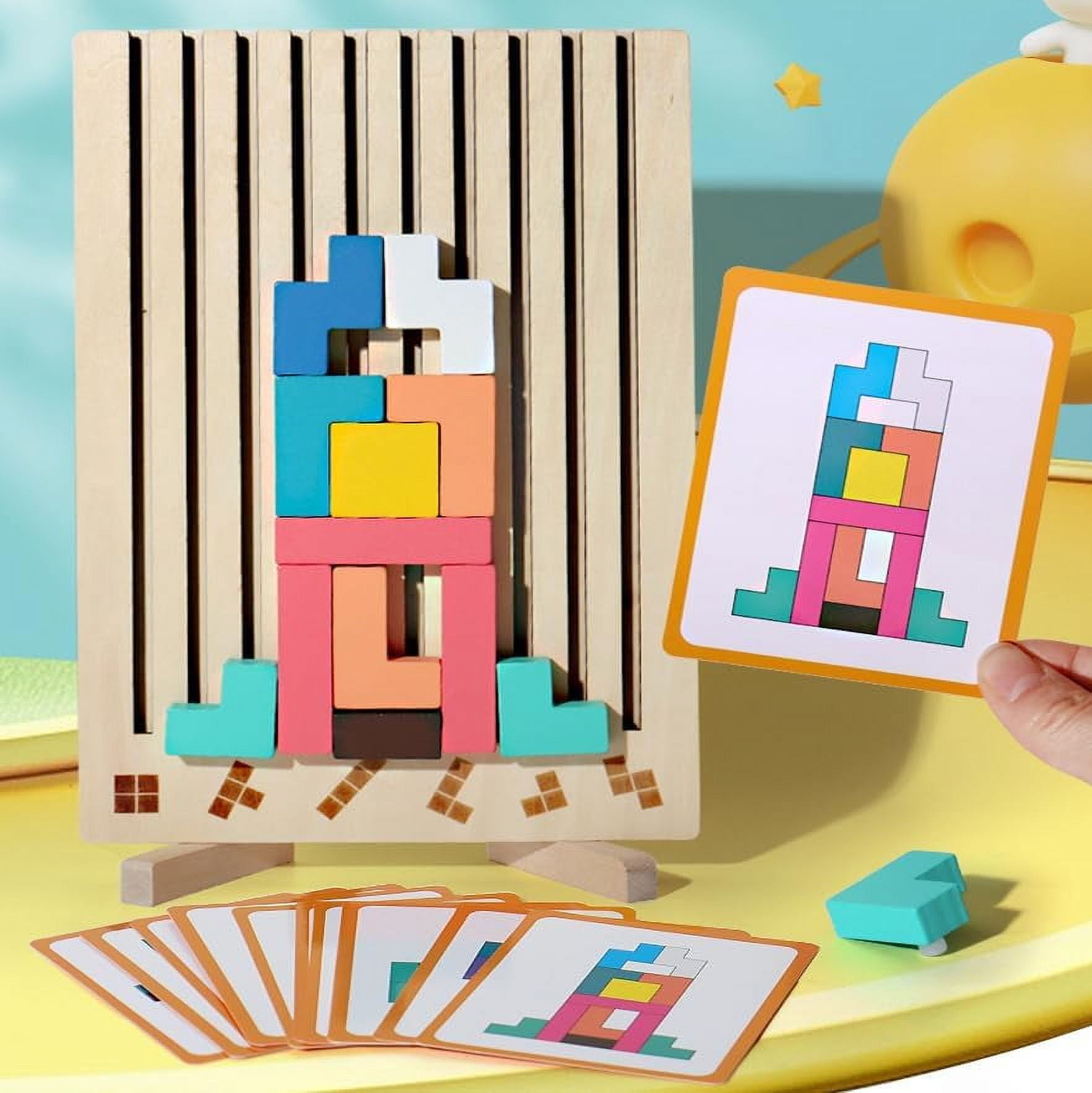 TXPNG Wood Block Puzzle Brain Teasers Toddler Toys Tangram Intellectual ...