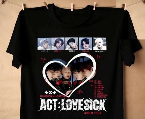 TXT Lovesick World Tour 2022 T-Shirt Concert - Walmart.com