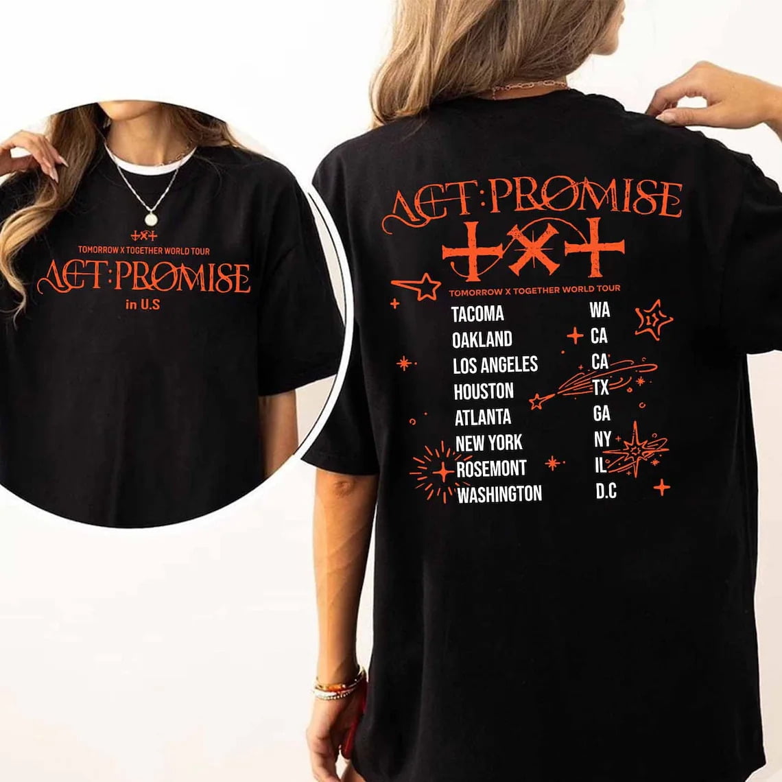 TXT Tour Act Rosemont T-shirt, Txt Tour 2024, TXT Comeback Minisode 3 ...