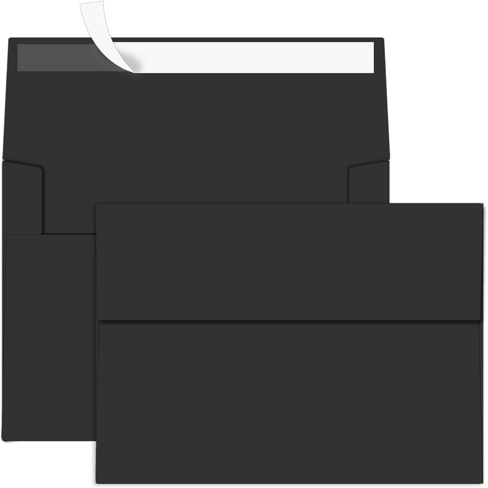 TXYRDXK 50 Pack 4x6 Envelopes for Invitations, Black Envelopes, Self ...