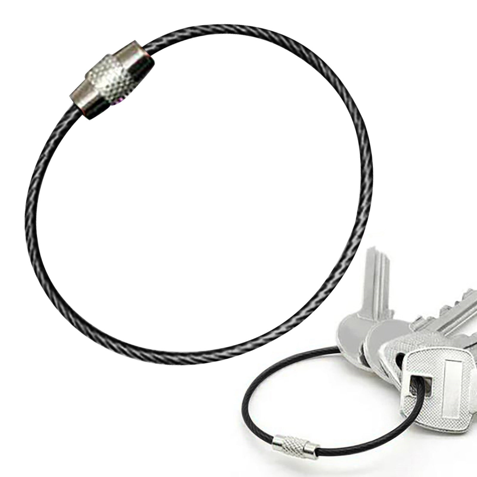 TXYRDXK Keychain, 1 Pack of 6 Inches Large Stainless Steel Wire Ring ...