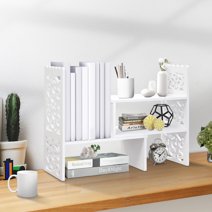 Desk Organizer Large Shelf Multi Compartments Units Wood Desktop ...