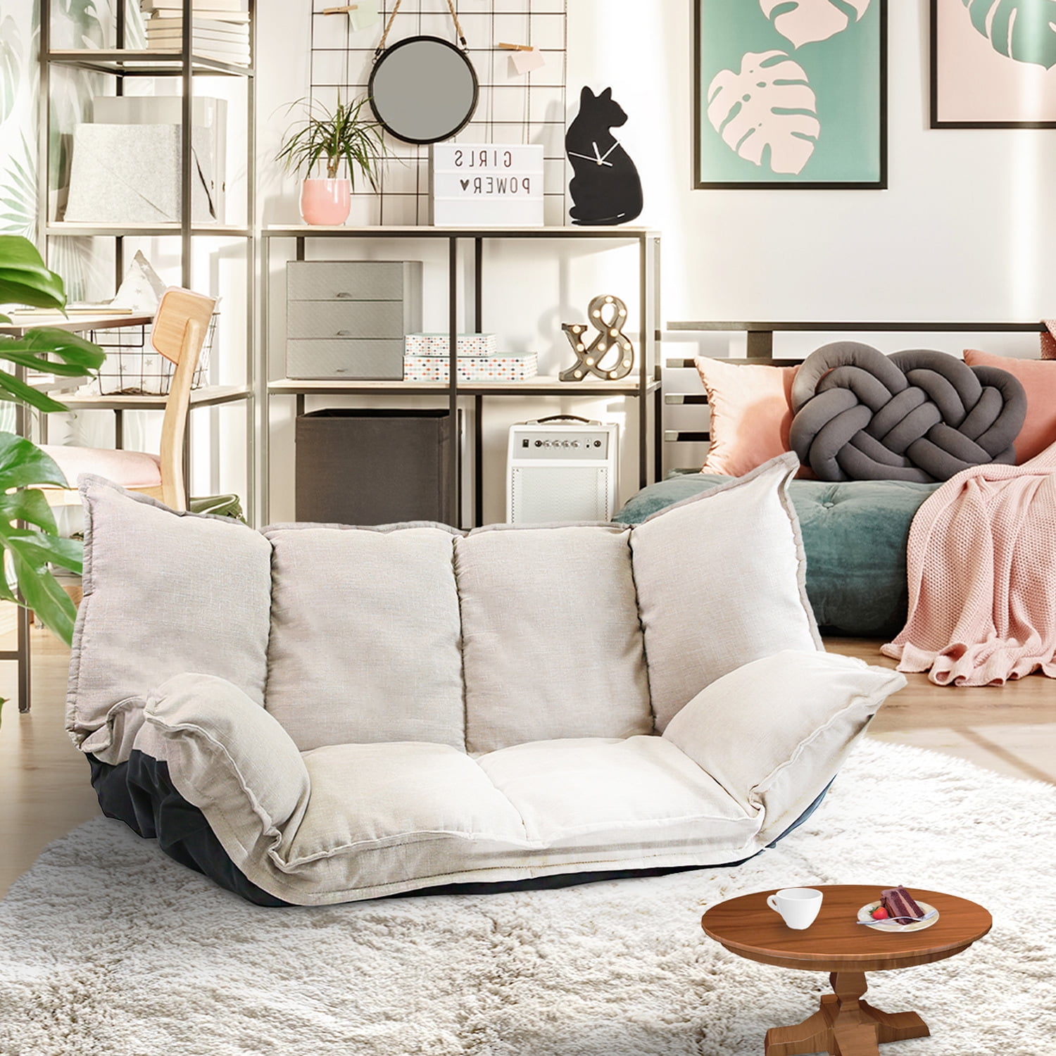 TY Arts & Culture Modern Small Couch Sleeper Bed, Adjustable Folding ...