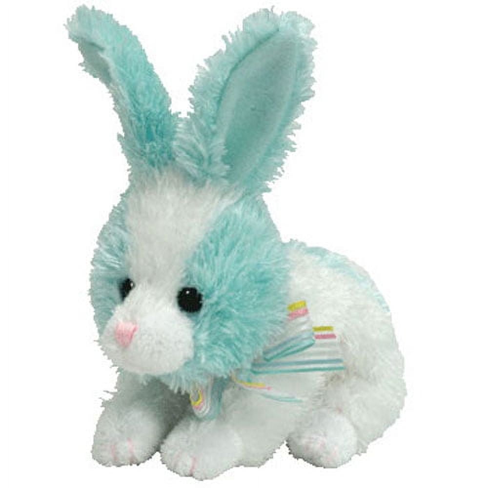 TY Basket Beanie Baby - FLIPSY the Teal & White Bunny (4-5 inch) - RARE ...