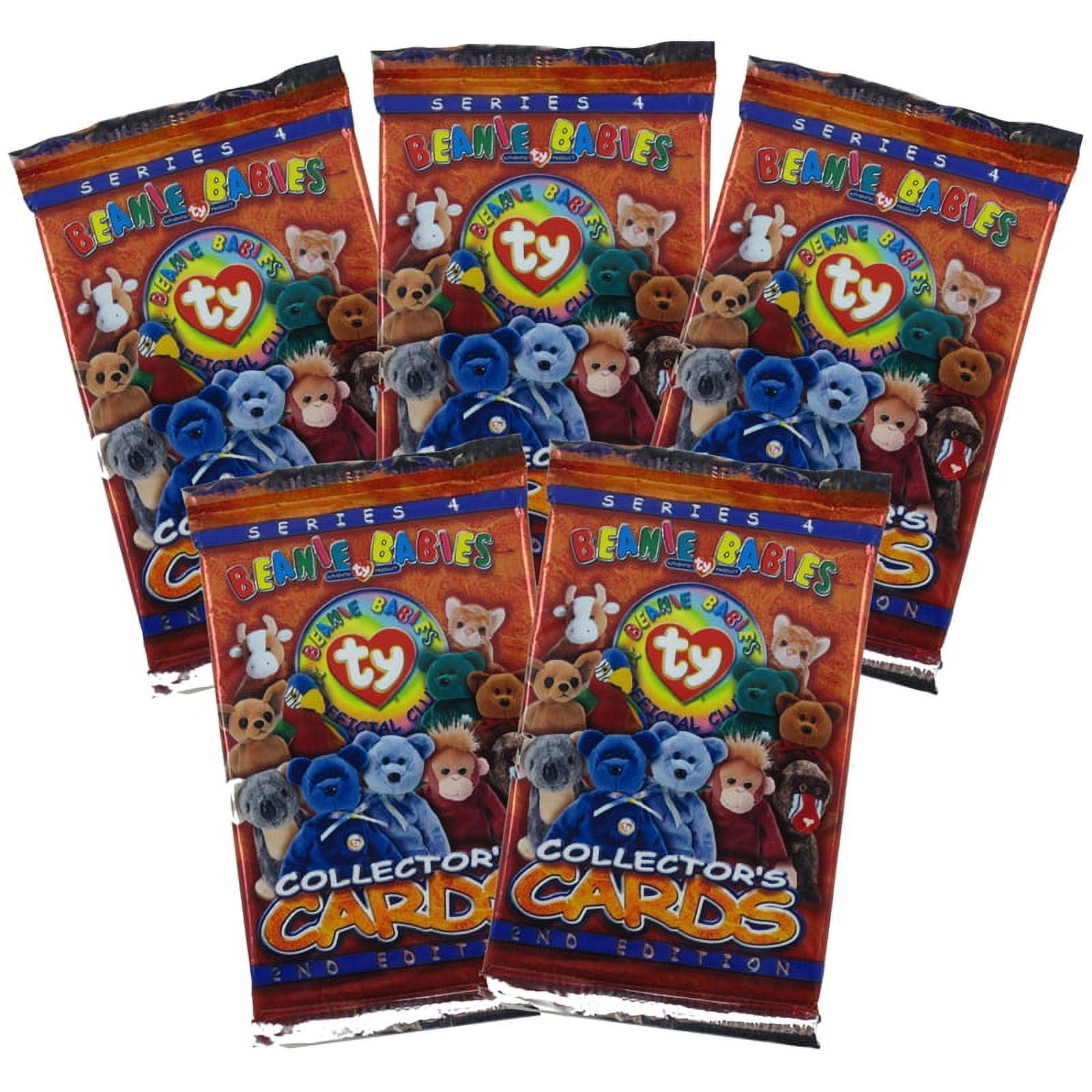 TY Beanie Babies Collectors Cards (BBOC) - Series 4 - 5 Packs Lot ...