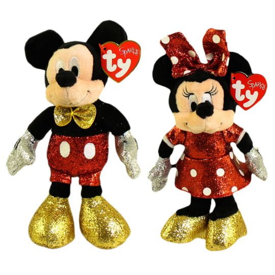 TY Beanie Babies - Disney Sparkle - MICKEY & MINNIE MOUSE (Sparkle ...