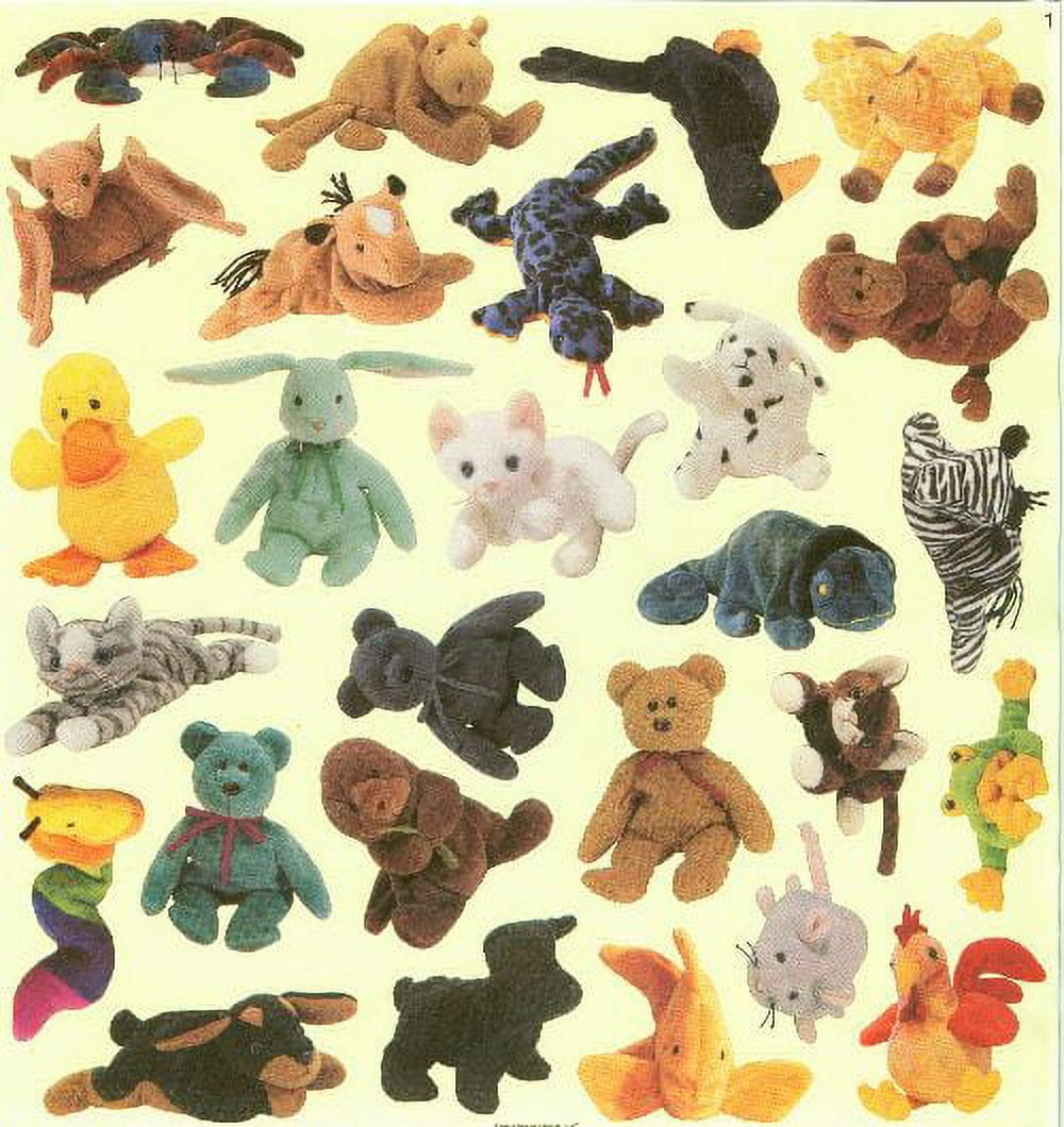 TY Beanie Babies Stickers (5 sheets, 125+) - Walmart.com