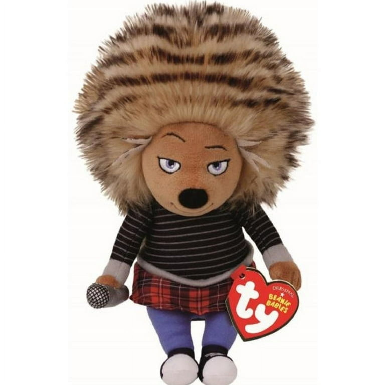 TY Beanie Baby - ASH the Porcupine (Movie Sing)( 8" Plush)(BONUS 1 FUN ...
