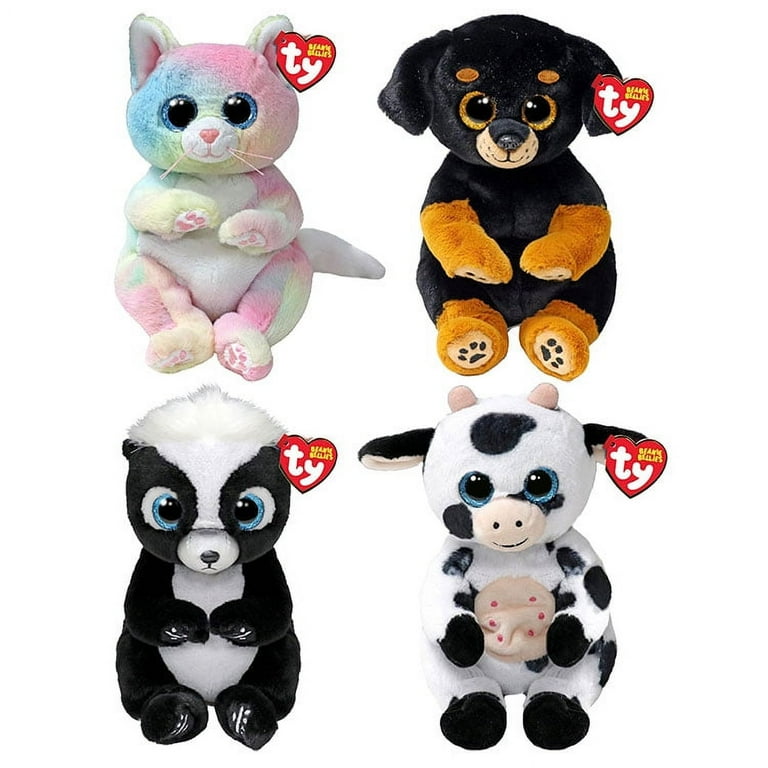 TY Beanie Baby Beanie Bellies SET OF 4 FALL 2023 RELEASES Randi Jenni Herdly Rukus 6 inch Walmart