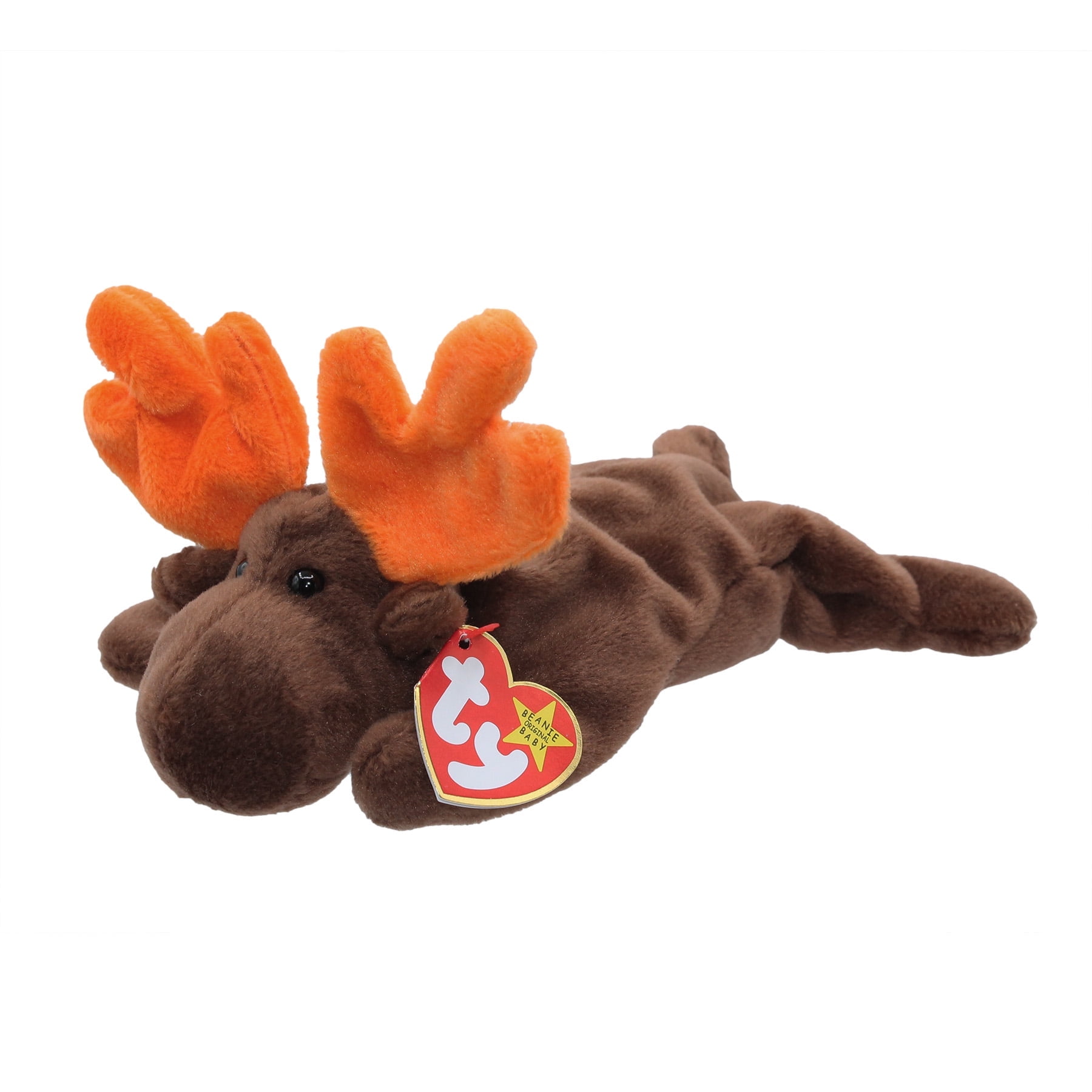 TY Beanie Baby- CHOCOLATE the Moose Brown Plush (BONUS 1 FUN CHOPS & 1 ...