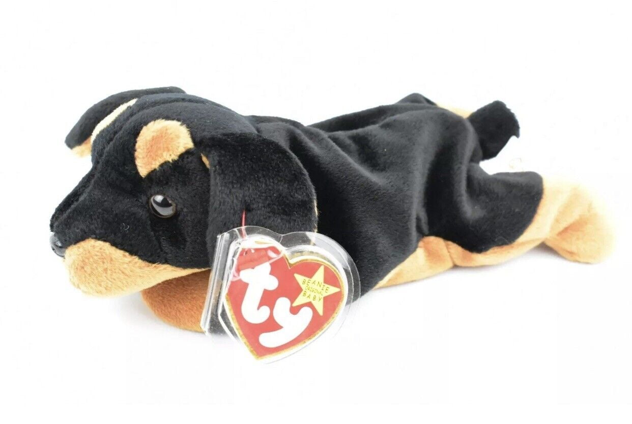 TY Beanie Baby - DOBY the Doberman Dog (8" Plush) (BONUS ONE RANDOM TY ...
