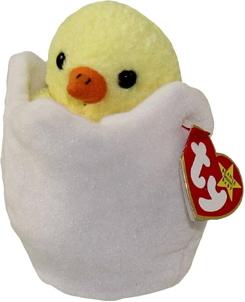 TY Beanie Baby - EGGBERT the Egg & Chick Plush (Regular Size) (BONUS ...