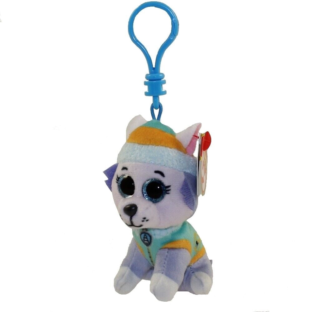 TY Beanie Baby - EVEREST the Dog (Plastic Key Clip 4" Plush) (BONUS 1 ...