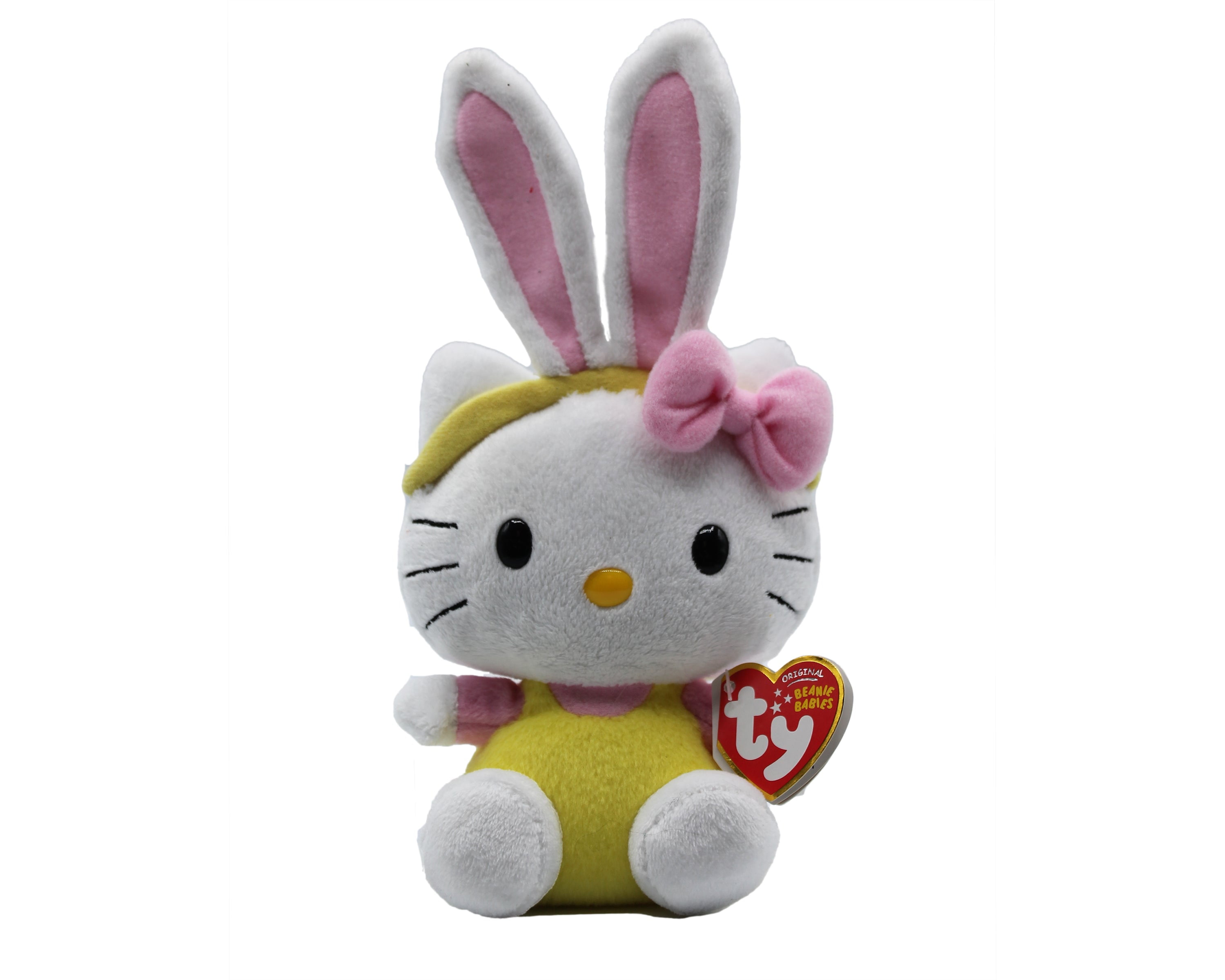 TY Beanie Baby - HELLO KITTY (Bunny w/ Yellow Overalls) (6" Plush ...