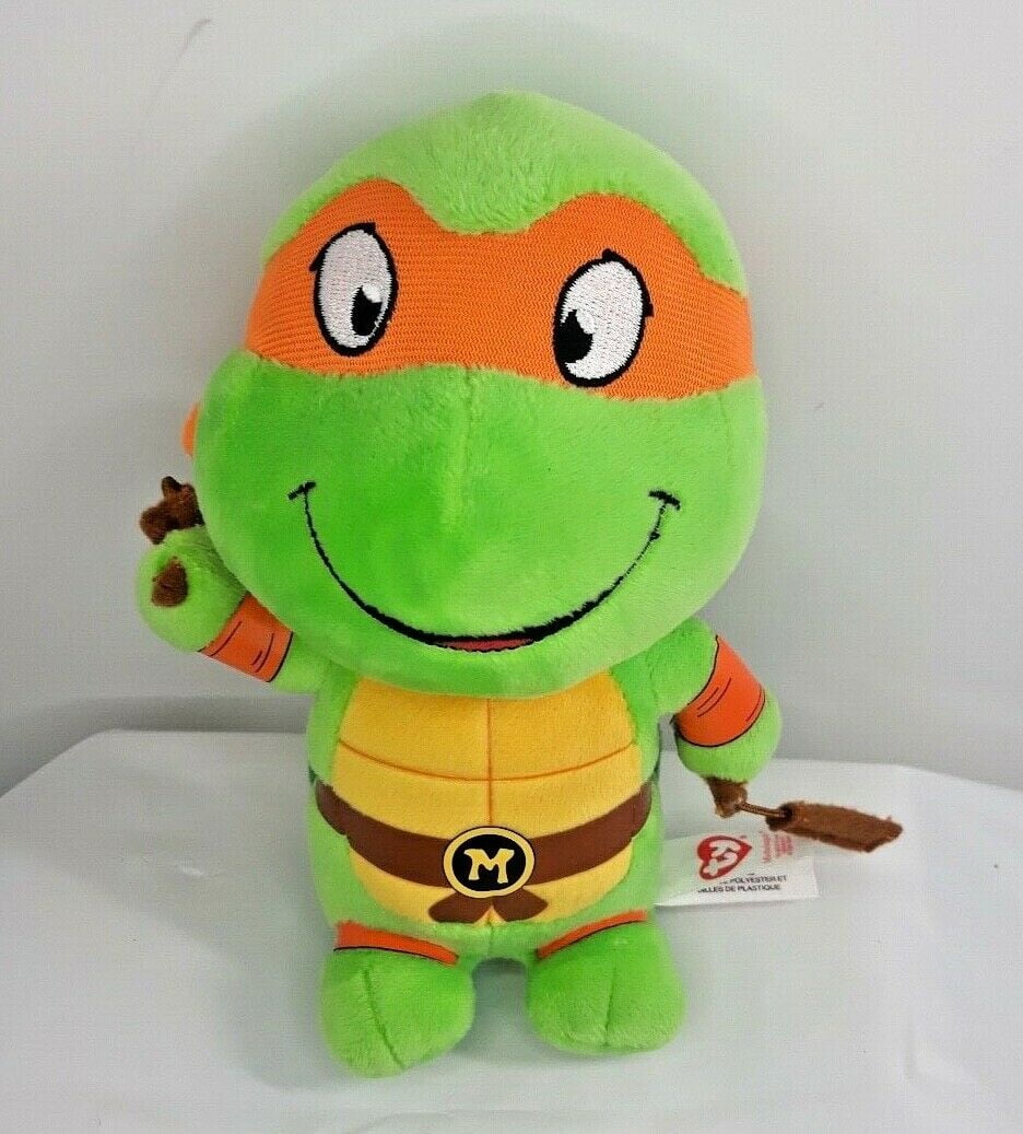 TY Beanie Baby - MICHELANGELO (Teenage Mutant Ninja Turtles)(NO TY HANG ...