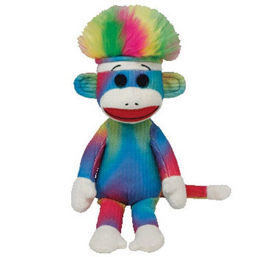 TY Beanie Baby - RAINBOW Sock Monkey (9.5 inch) - Walmart.com