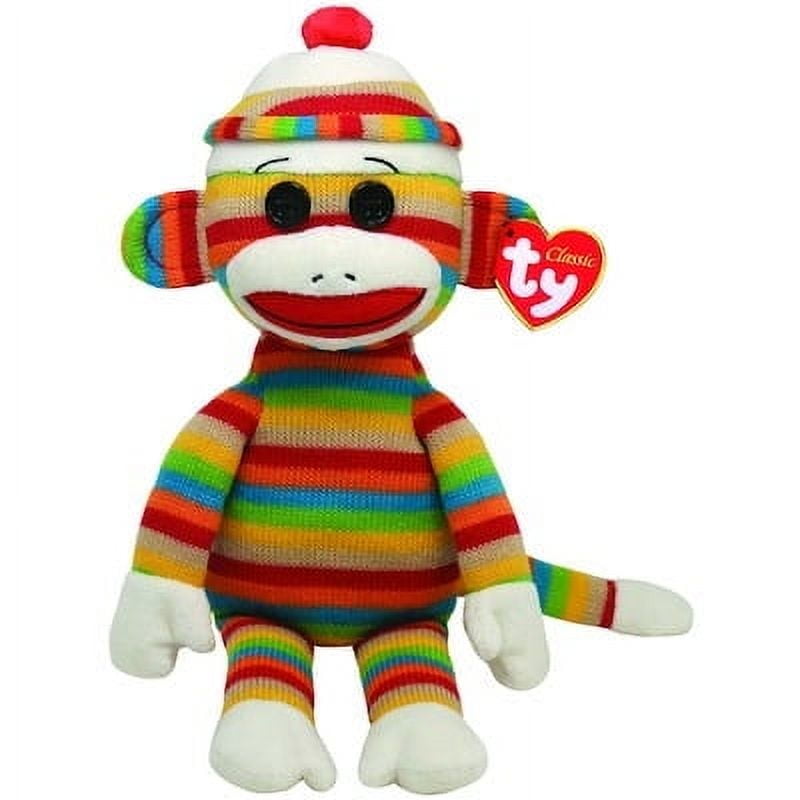 TY Beanie Baby - SOCKS the Sock Monkey Plush Rainbow Stripes (BONUS 1 FUN CHOPS) - Walmart.com
