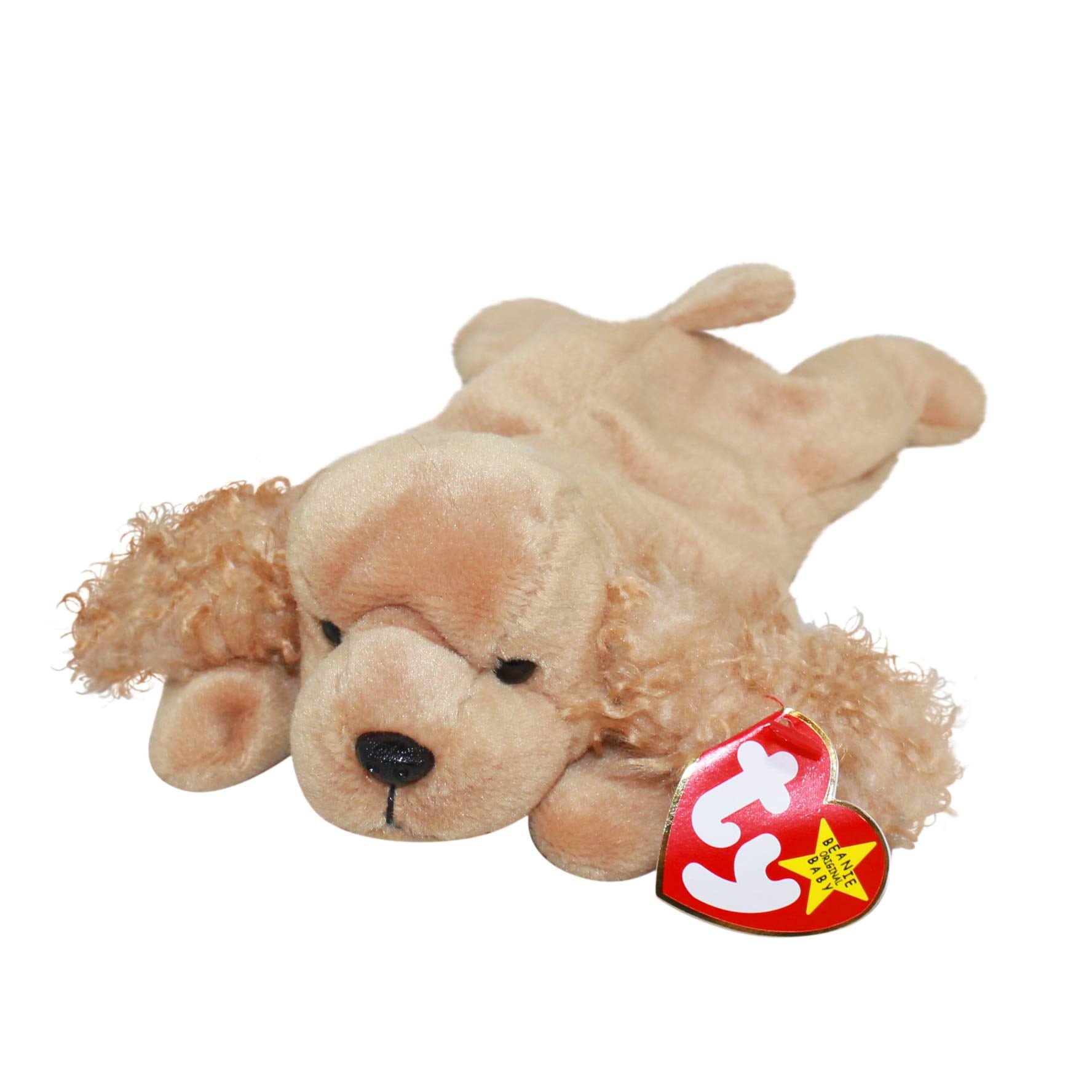 TY Beanie Baby - SPUNKY the Dog (8" Plush) (BONUS ONE RANDOM TY ERASER ...