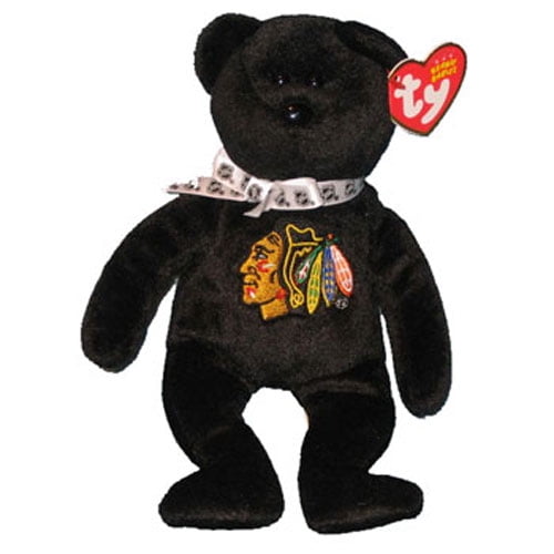 TY Beanie Baby - STANLEY the Bear (BLACK) (Chicago Blackhawks Limited ...