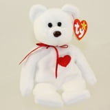 Ty Beanie Baby, VALENTINO the BEAR, PVC Pellets, Tush Tag Spelling ...