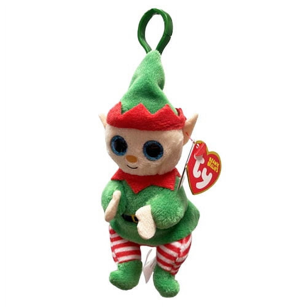 Ty Beanie Bellies Elfonzo Christmas Elf Key Clip, Plush Stuffed Animal Collectible, 5 inch ...