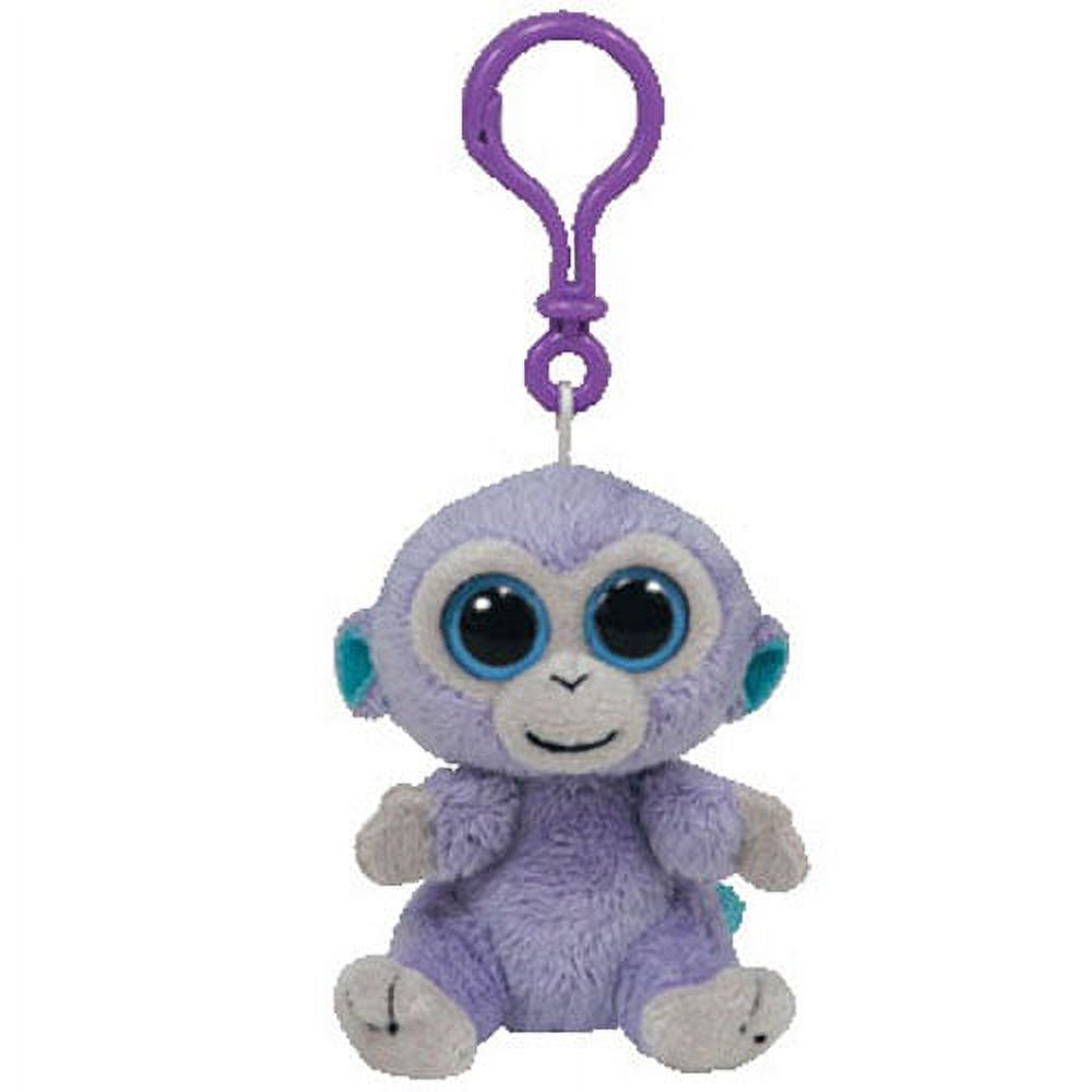 TY Beanie Boos - BLUEBERRY the Monkey (Solid Eye Color) (Plastic Key ...