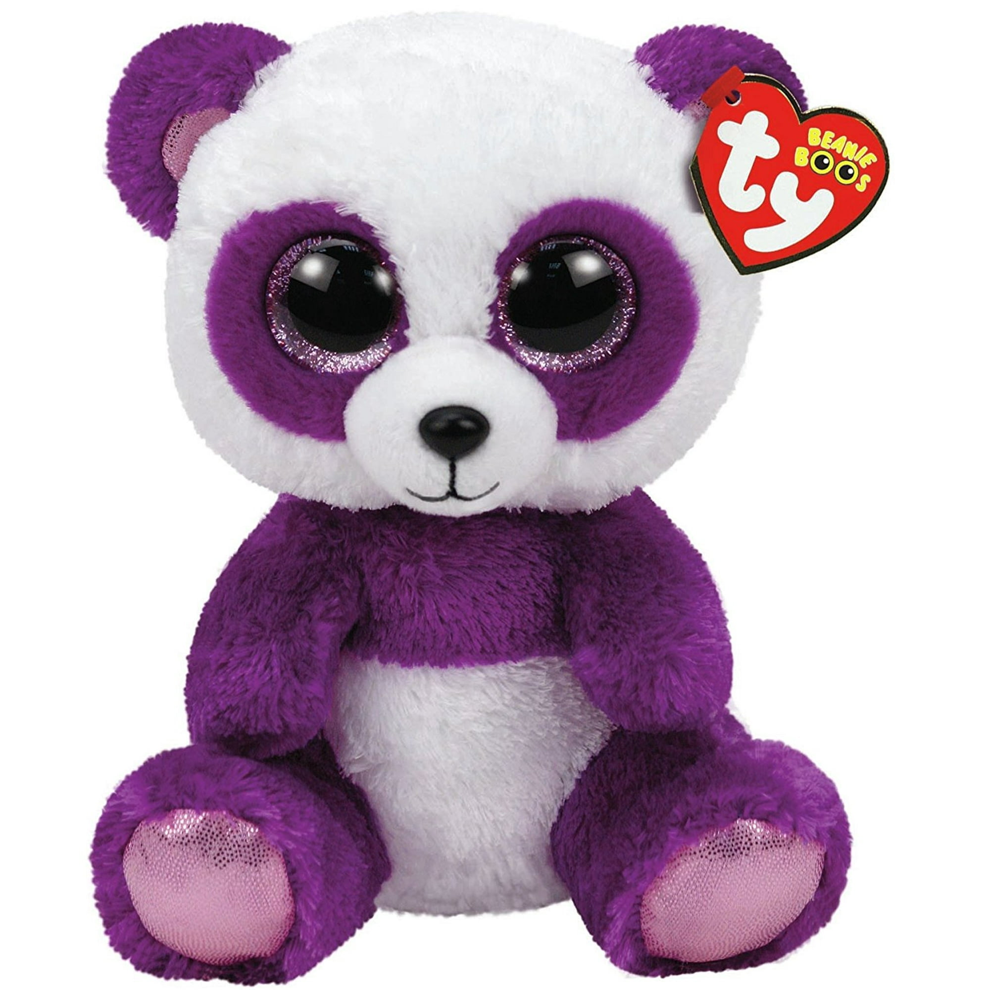 TY Beanie Boos - Boom Boom the Purple Panda (Glitter Eyes)(Regular Size ...