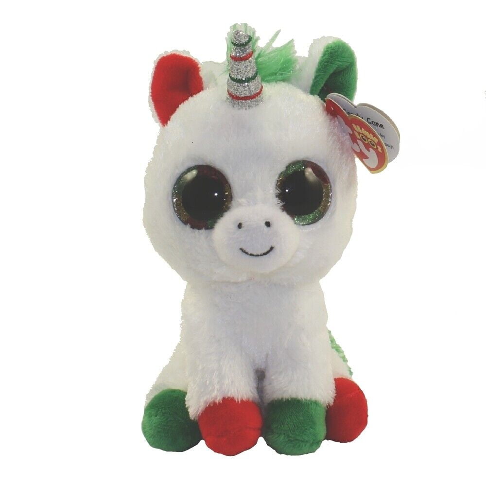 TY Beanie Boos - CANDY CANE the Unicorn (6" Plush) - MWMTs (BONUS 1 ...