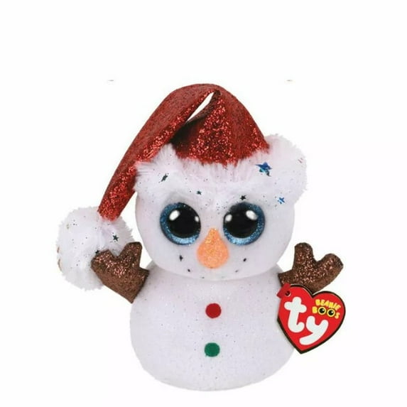 TY Beanie Boos - Christmas Flurry Snowman (Glitter Eyes Small 6" Plush ...