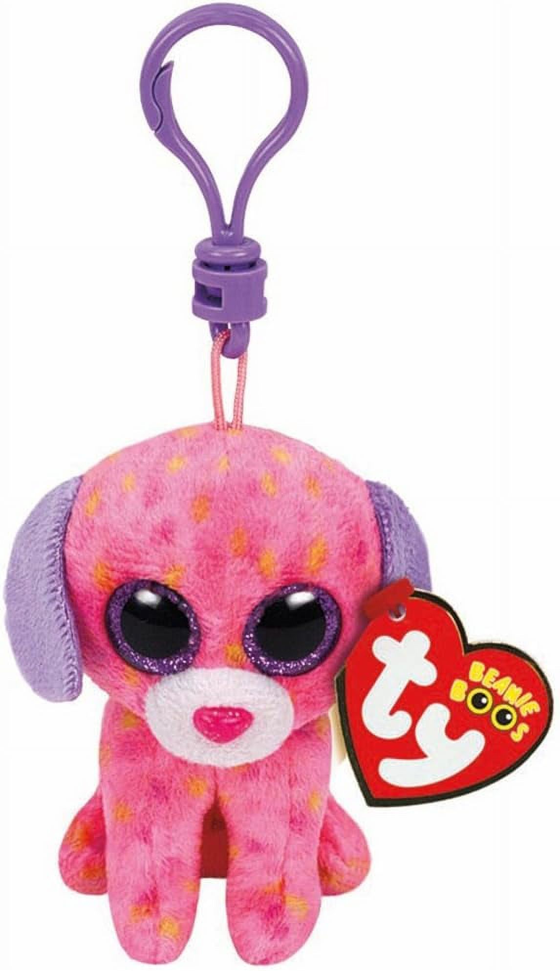 TY Beanie Boos - LONDON the Multicolored Dog (Glitter Eyes)(Plastic Key ...