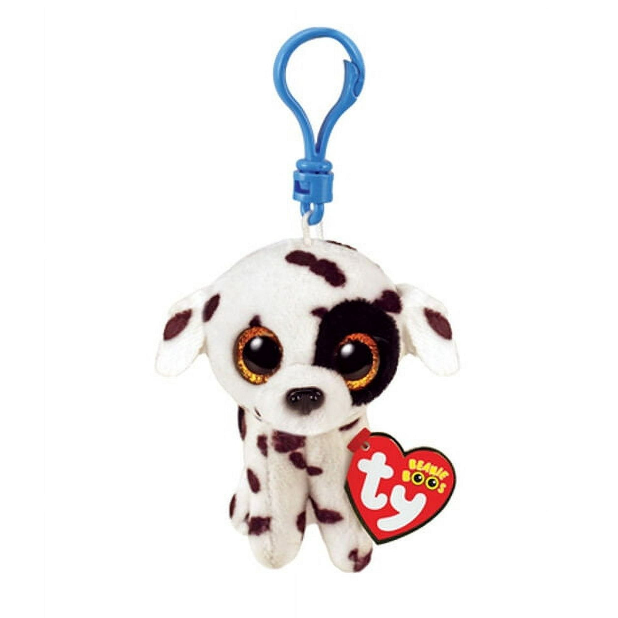 TY Beanie Boos - LUTHER the Spotted Dog (Glitter Eyes)(Key Clip - 3 ...